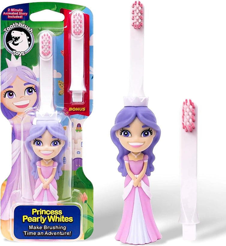GIRLS PRINCESS PEARLY WHITES SOFT TOOTHBRUSH – Kitson LA