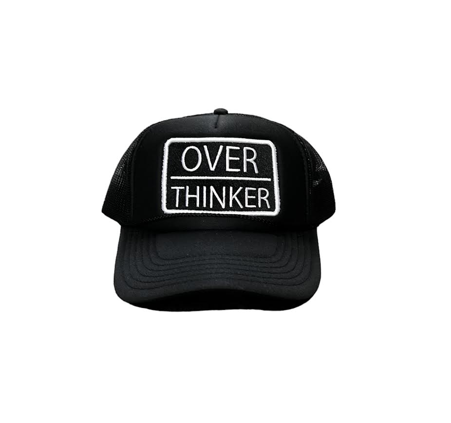 OVERTHINKER BLACK/BLACK TRUCKER HAT – Kitson LA