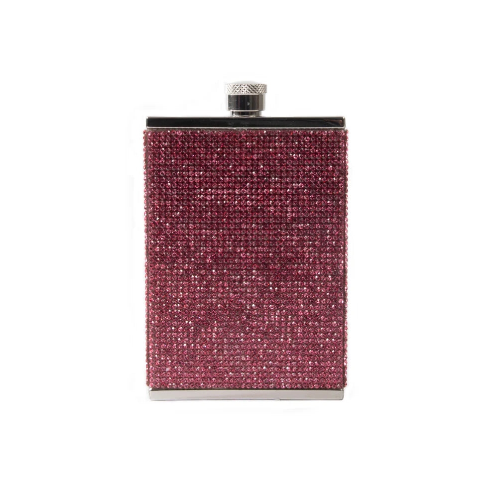 SQUARELY CRYSTAL FLASK - ROSE – Kitson LA