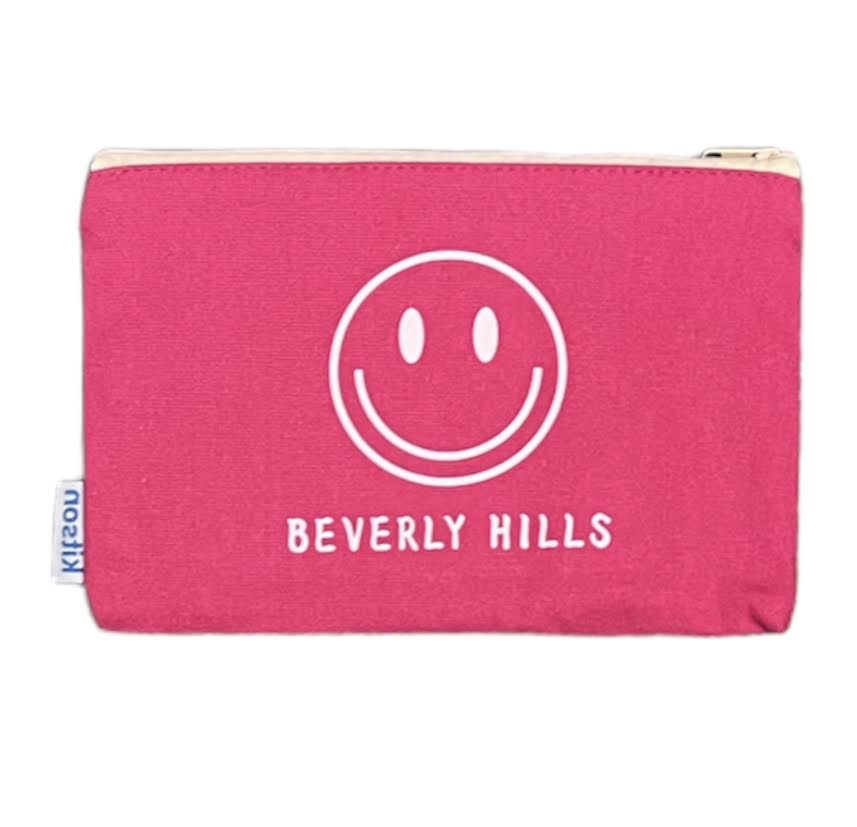 BEVERLY HILLS SMILEY PINK POUCH – Kitson LA