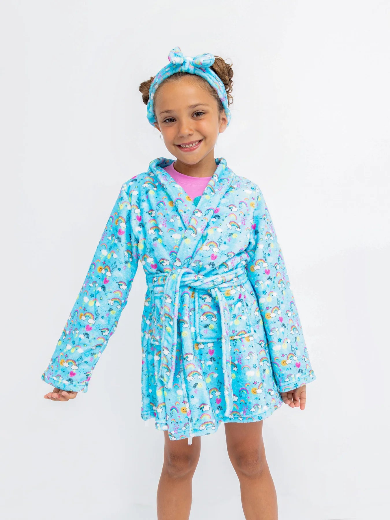 RAINBOW PLUSH ROBE – Kitson LA