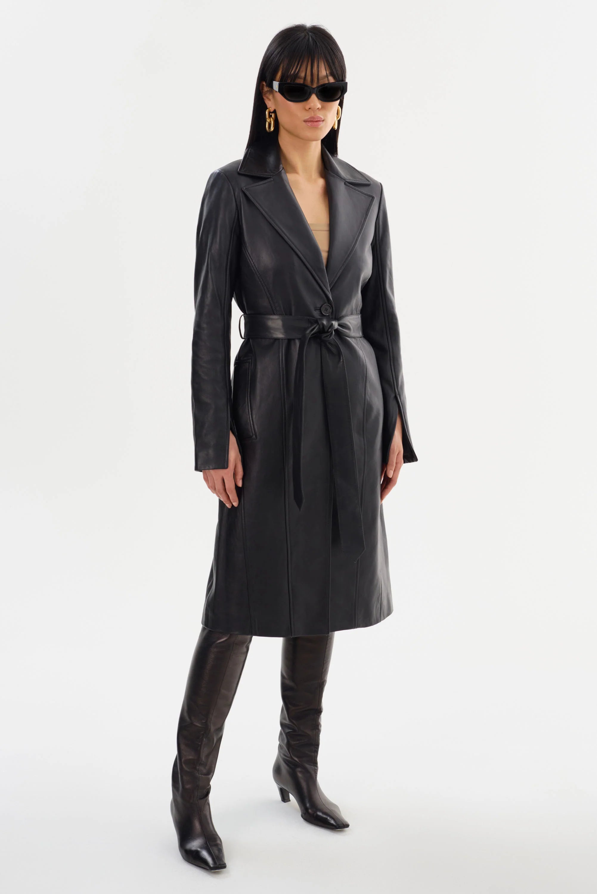 MIRANDA LEATHER TRENCH COAT – Kitson LA