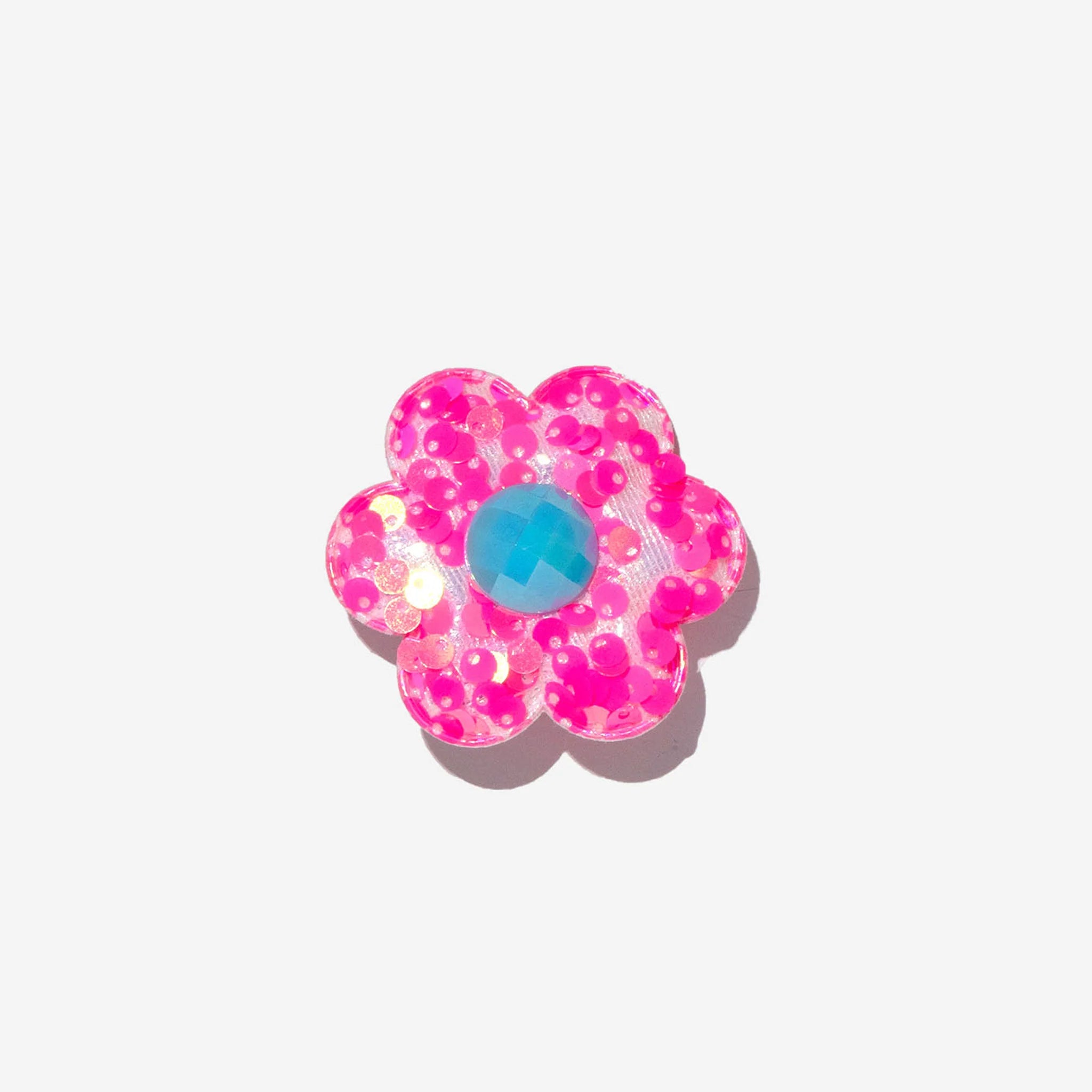 GIRLS HOT PINK SEQUIN FLOWER CLIP – Kitson LA