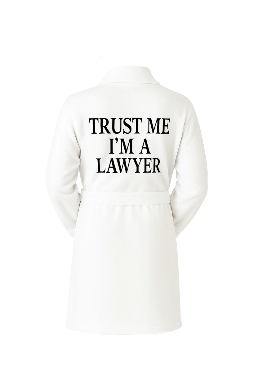 TRUST ME I'M A LAWYER PLUSH ROBE – Kitson LA