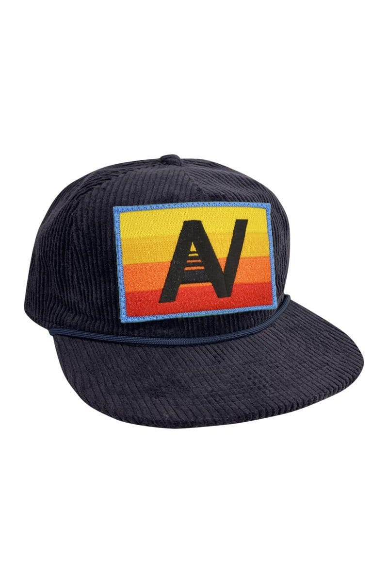 AV LOGO RAINBOW VINTAGE CORDUROY TRUCKER HAT - NAVY – Kitson LA