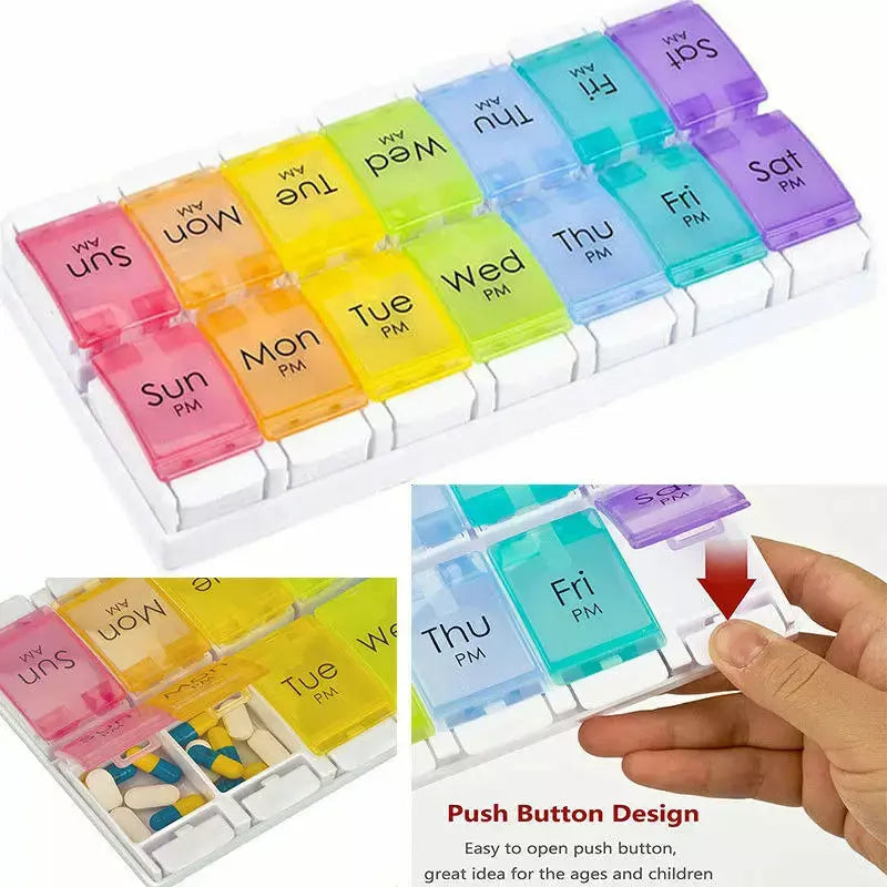 14-SEGMENT BUTTON PLASTIC PILL BOX – Kitson LA